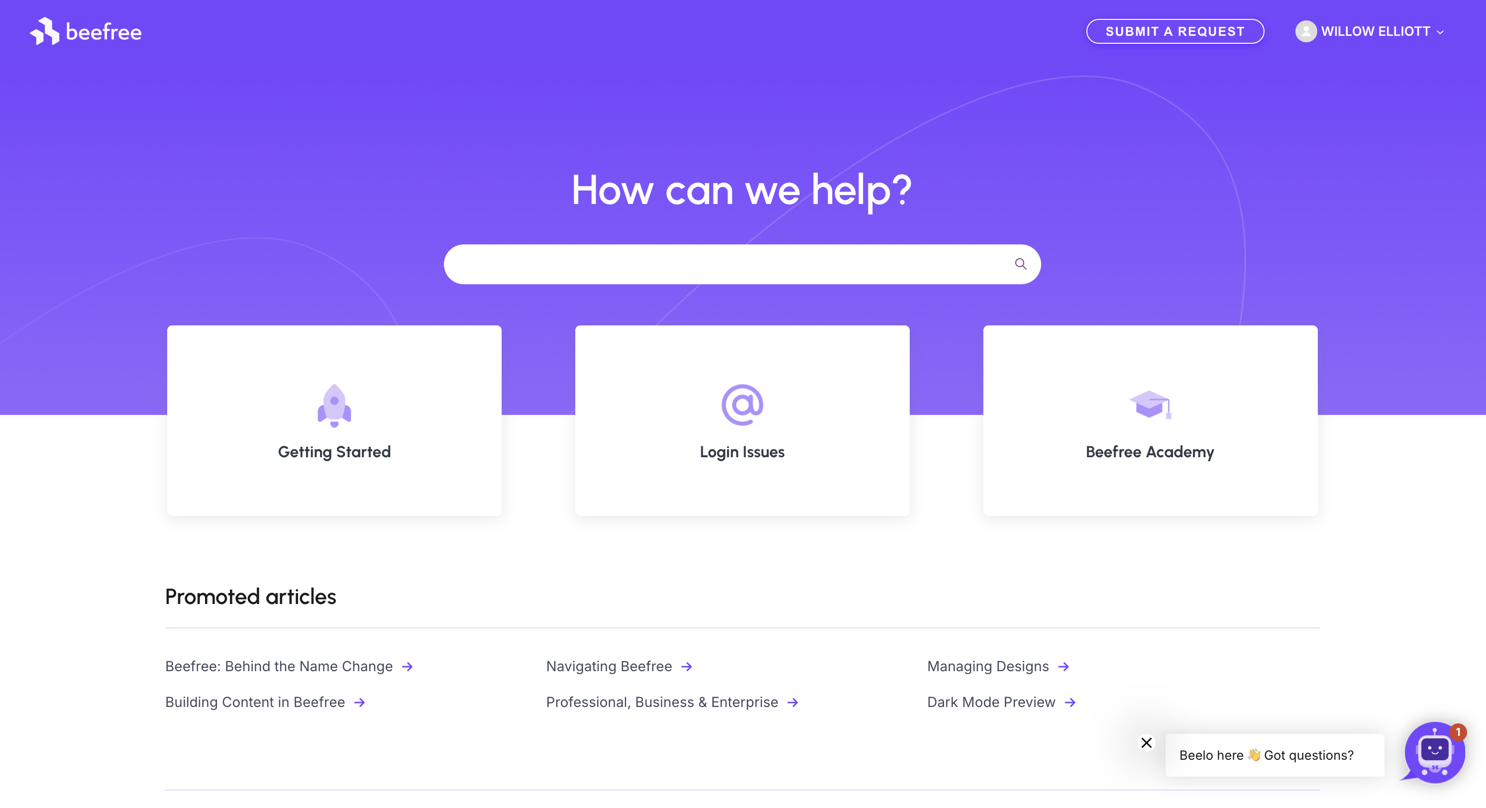 Contacting Beefree Support – Beefree Help Center