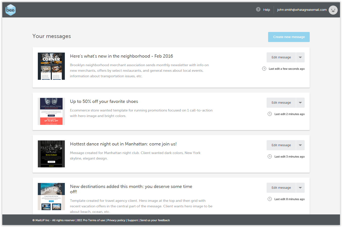BEE Pro Create Edit Organize Export Beautiful Emails BEE Support